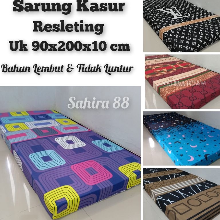 Jual Sarung Kasur Resleting Uk 2x9x1 9x2x1 Cm Bahan Anti Luntur Lembut ...