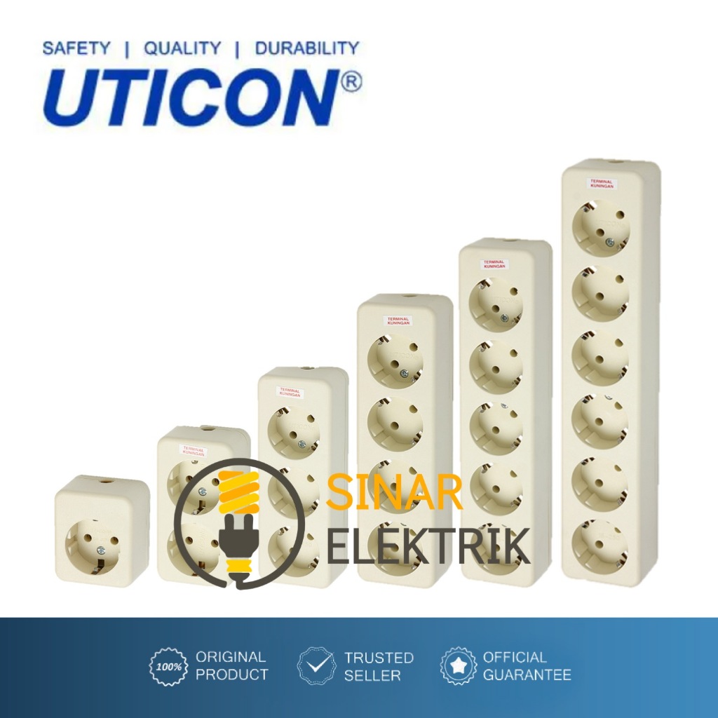 Jual UTICON Stop Kontak Arde 1 - 6 Lubang - Kotak Kontak Colokan Stopkontak 1 2 3 4 5 6 Lubang ...