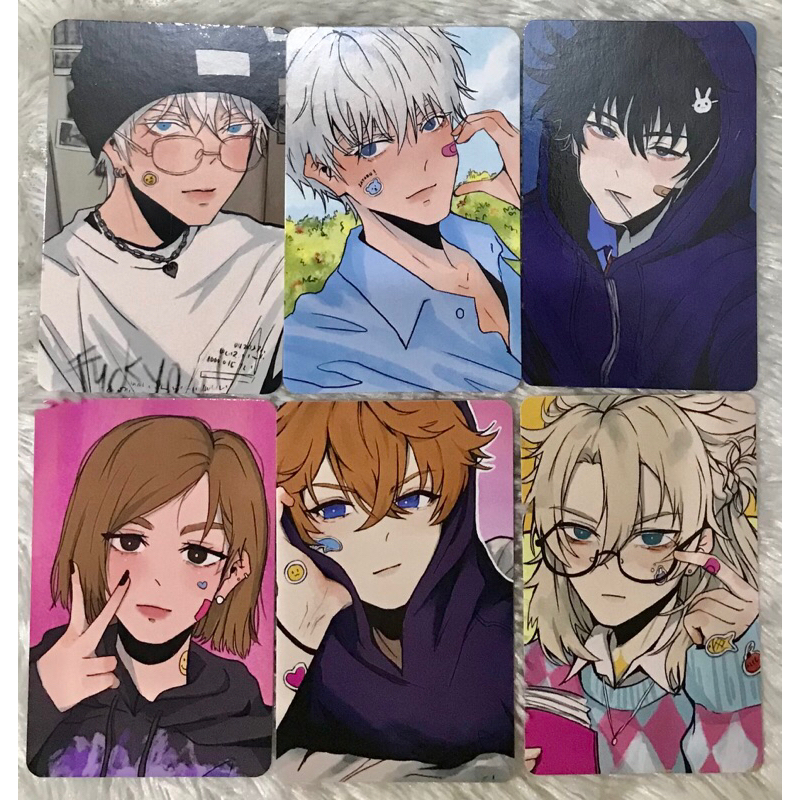 Jual ready stock photocard 6baji pc gojo satoru 6baji nobara albedo ...