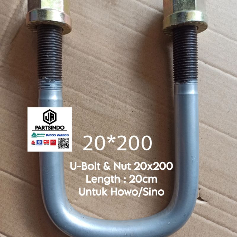 Jual U-Bolt & Nut 20x200Length : 20cm Untuk Howo/Sino | Shopee Indonesia