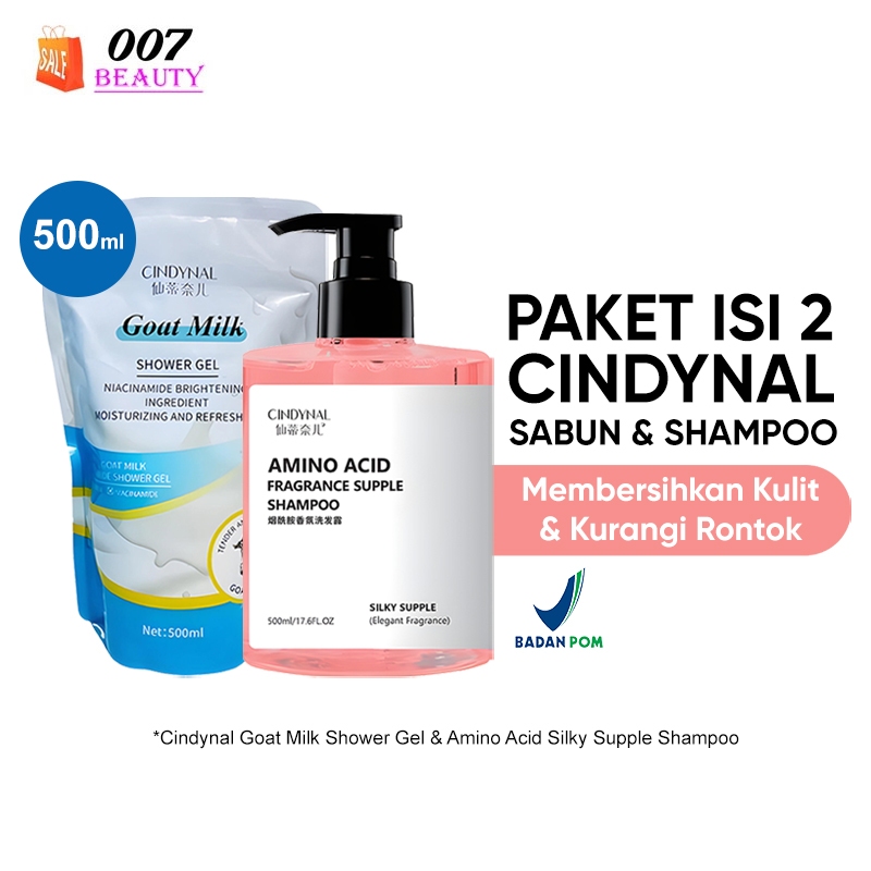 Jual ISI 2 PCS- Bpom Cindynal Goat Milk Sabun Mandi Cair & Shampoo Anti ...