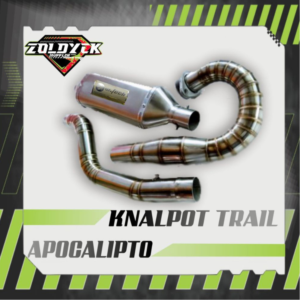 Jual Custom Knalpot Trail mesin Scorpio / Tiger / Megapro model KLX PNP ...