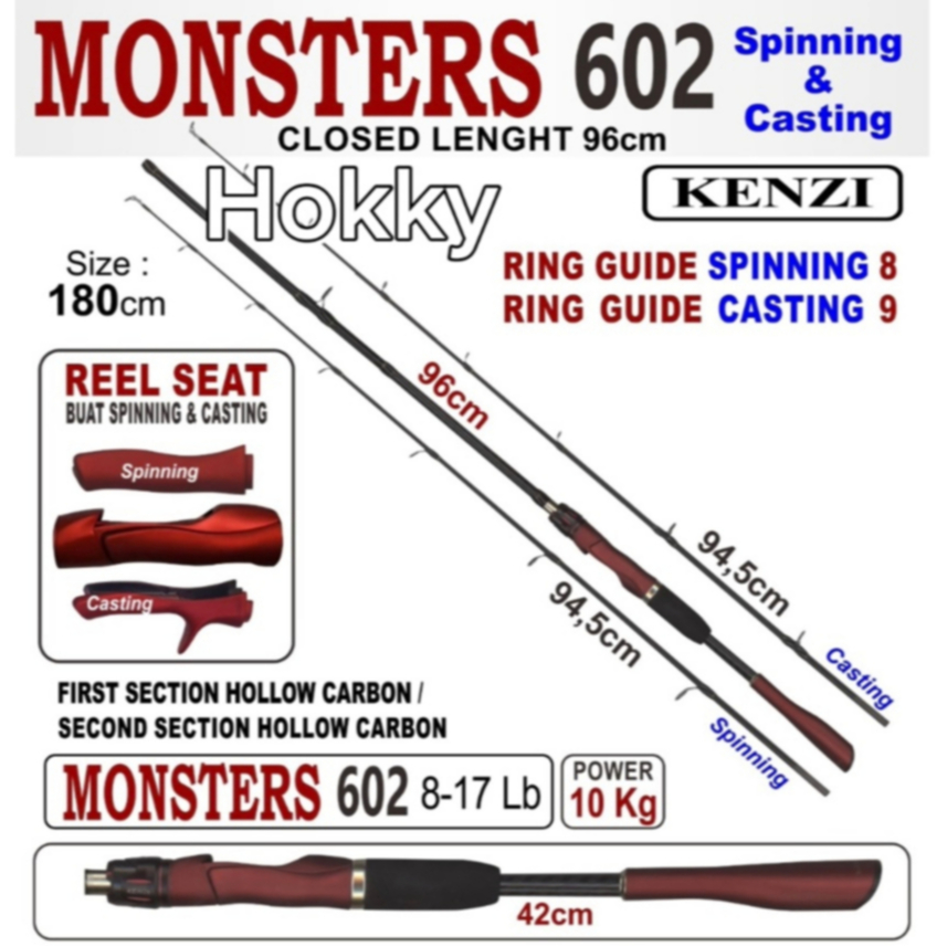 Jual JORAN KENZI MONSTER SPINNING CASTING 8-17 | Shopee Indonesia