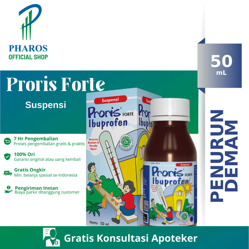 Jual Proris Forte 50 mL Rasa Strawberry - Obat Penurun Demam Anak ...