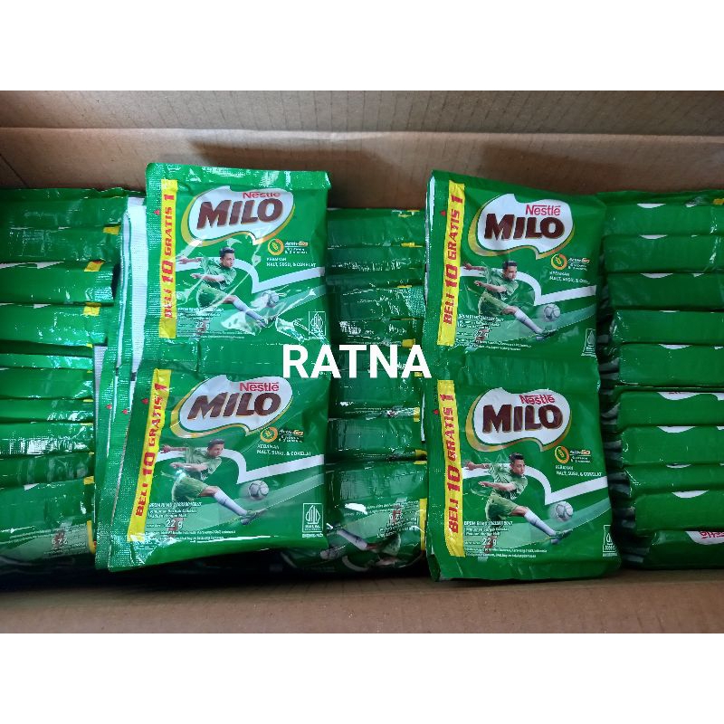 Jual MILO COKLAT SUSU NESTLE 22gr (1 Renteng isi 11 sachet) | Shopee ...