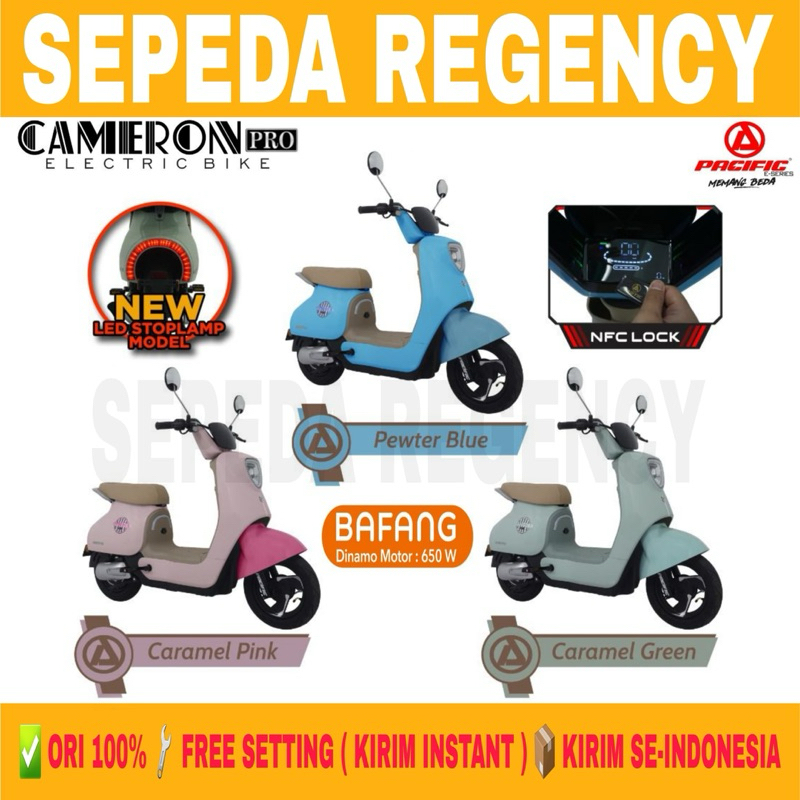 Jual Sepeda Listrik PACIFIC CAMERON PRO 650 Watt 20 AH Electric Bike NFC | Shopee Indonesia