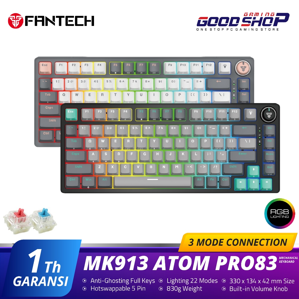 Jual Fantech MK913 ATOM PRO WIRELESS MECHANICAL KEYBOARD | Shopee Indonesia