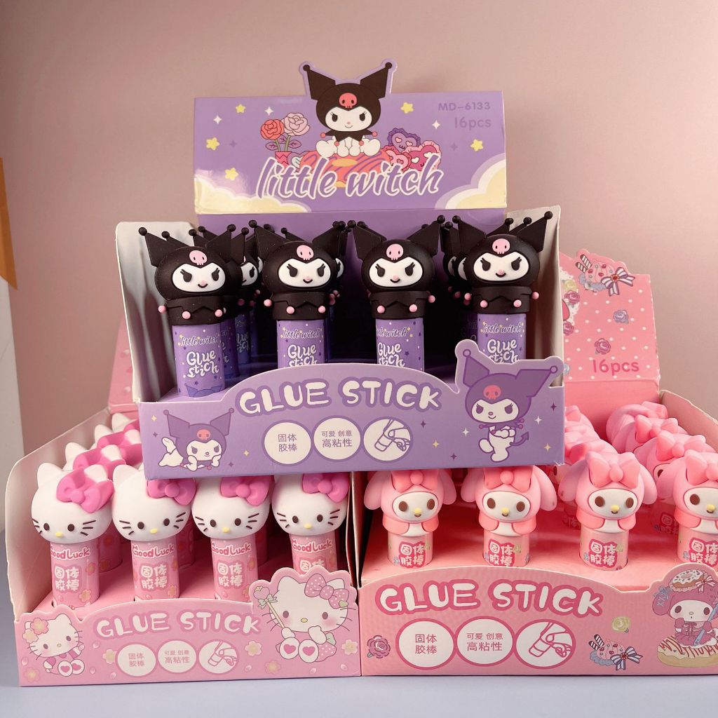 Jual Lem Batang Stik Glue Stick 3D Head Sanrio Kuromi Hello Kitty My ...