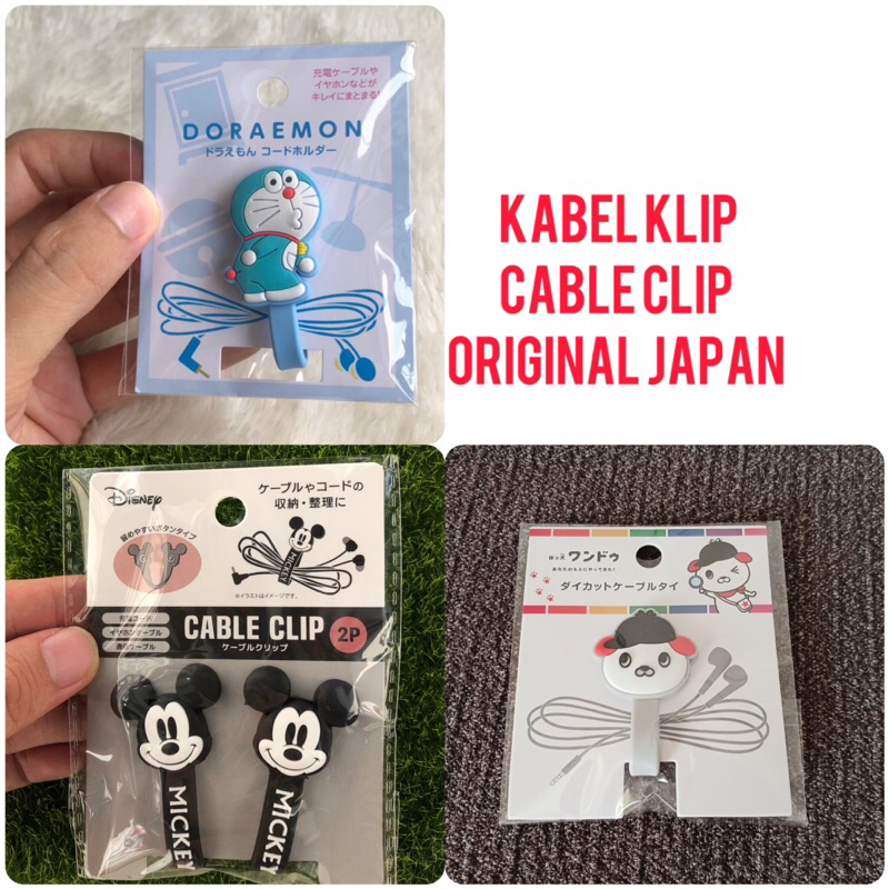 Jual cable clip doraemon - wando klip kabel chord cable original Japan ...