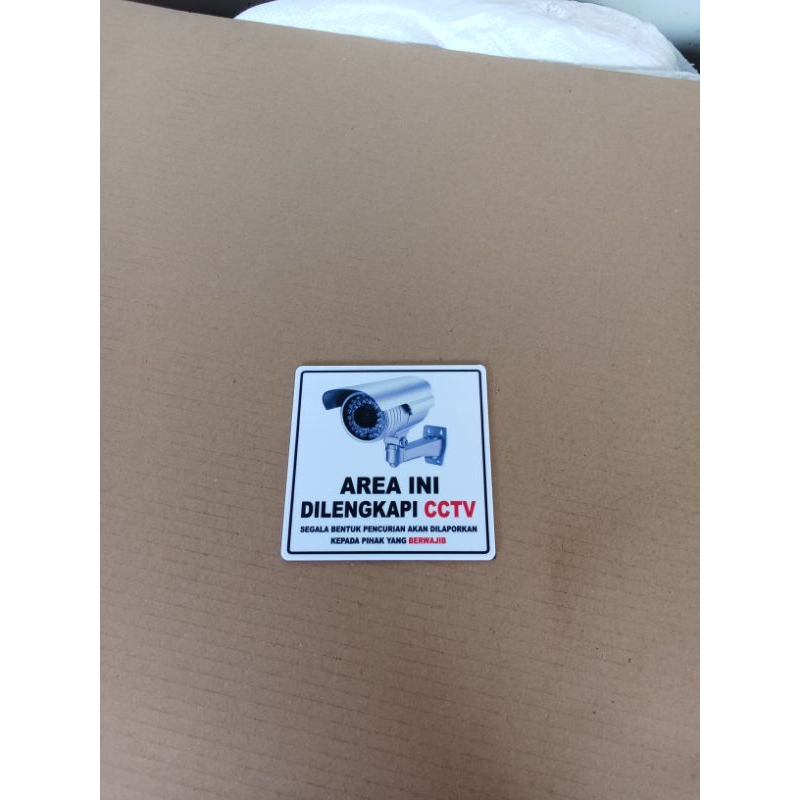 Jual Papan peringatan sign label cctv 12,5x12,5cm | Shopee Indonesia