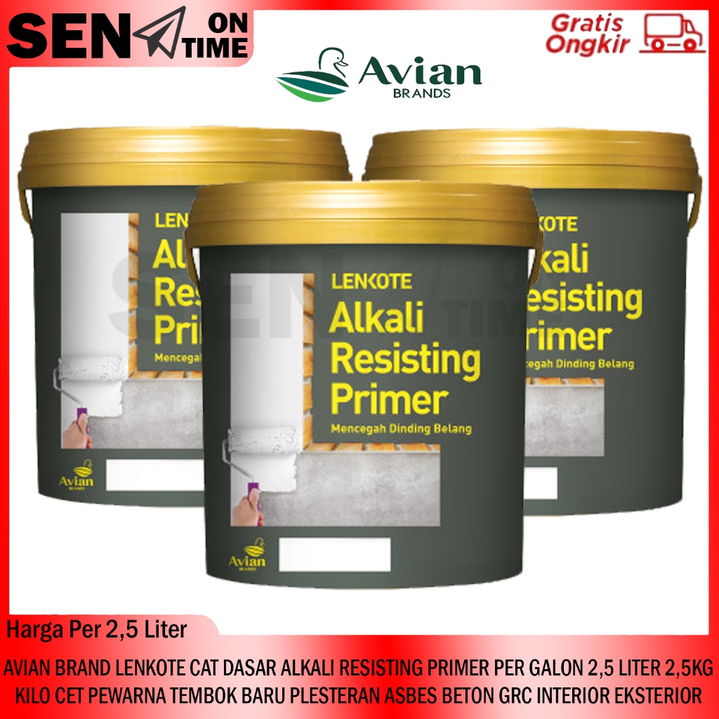 Jual AVIAN BRAND LENKOTE CAT DASAR ALKALI RESISTING PRIMER PER GALON 2 ...
