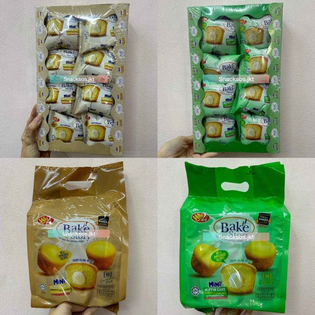 Jual WIN2 WIN WIN BAKE STORY MINI MUFFIN CAKE PANDAN / ORIGINAL - KUE ...