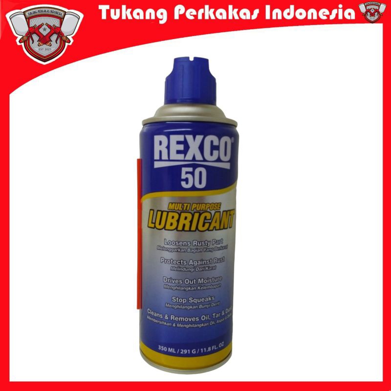 Jual REXCO 50 MULTIPURPOSE LUBRICANT 350ML CAIRAN ANTI KARAT SERBAGUNA ...