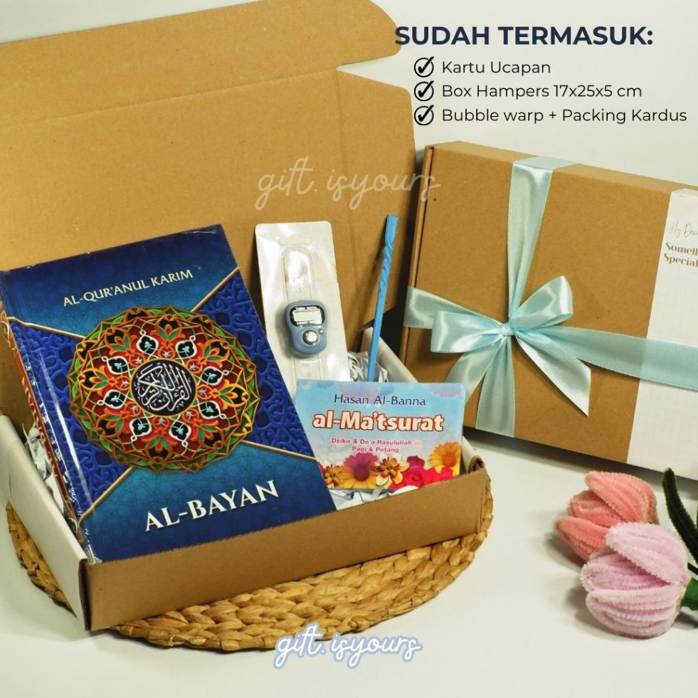 Jual Hampers Gift Box Hadiah Kado Al Quran A5 untuk Ulang Tahun, Idul ...