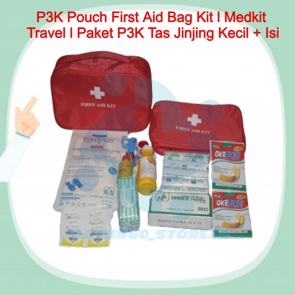 Jual Paket P3K Travel Kit / Pouch First Aid Kit / Paket P3K Tas Jinjing dengan ISI / P3K Mobil ...