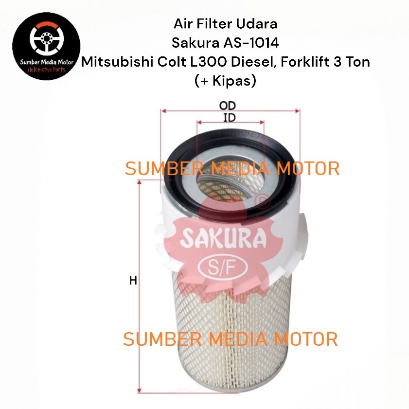Jual Sakura Air Filter Udara AS-1014 Mitsubishi Colt L300 Diesel ...