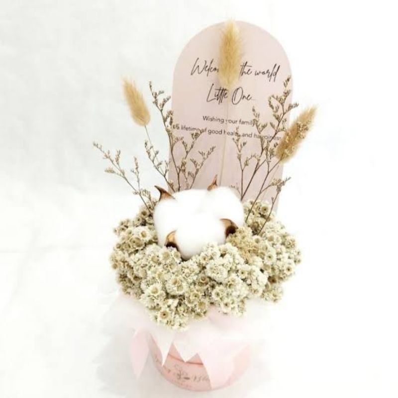 Jual BLOOM BOX AKRILIK FLOWER/BOX BULAT BUNGA DRIED FLOWER/BOX BUNGA ...