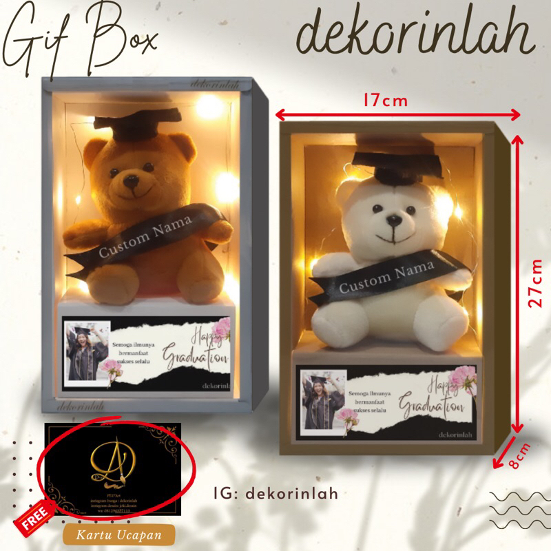 Jual HADIAH WISUDA| GIFT BOX LED WISUDA| GIFT FLOWER BOX | BOUQUET LED ...