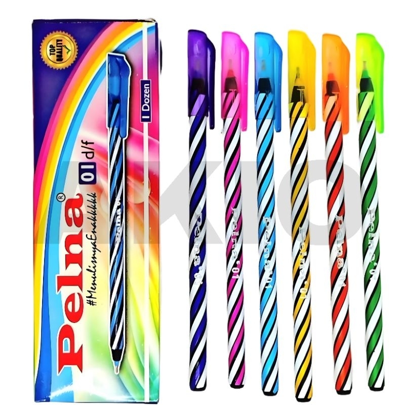 Jual Bolpoin LILIN ULIR SPIRAL 0.7 mm HITAM PELNA Pulpen Ballpoint ...