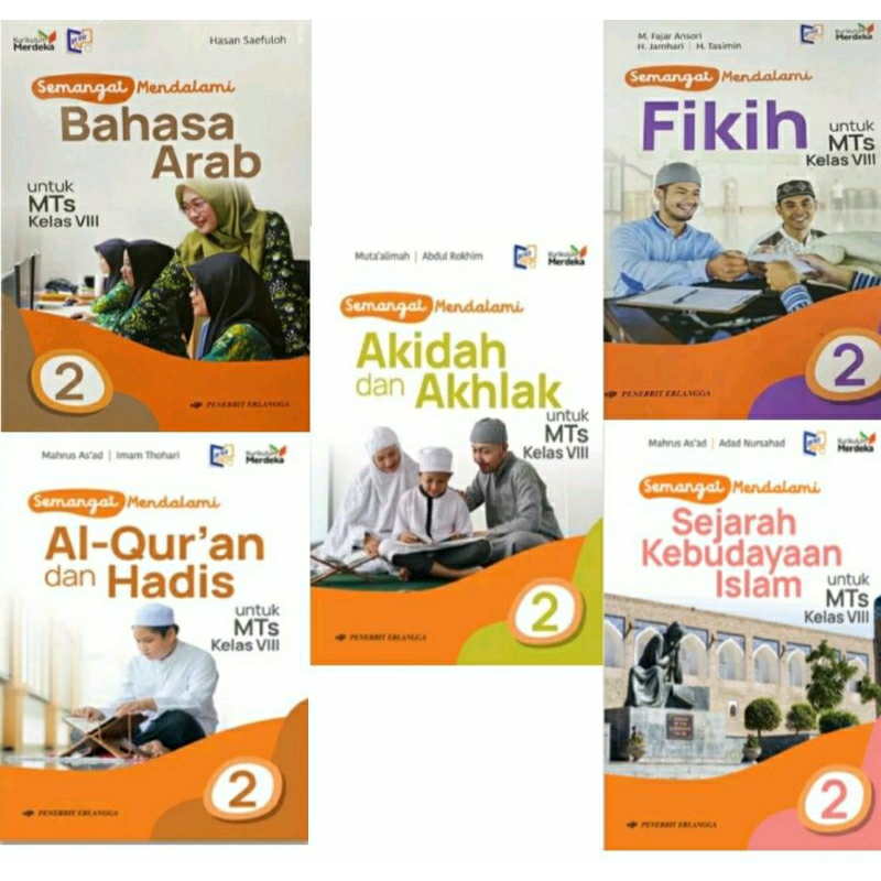 Jual Semangat Mendalami Kelas 8 Mts Akidah Akhlak, Fikih, Bahasa Arab, Al Quran Hadis, SKI ...