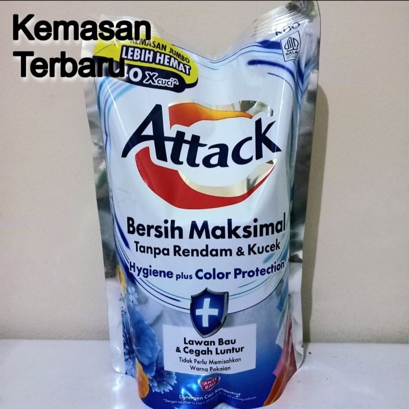Jual Attack Hygiene Plus Color Protection Detergen Cair Matic 1200ml | Shopee Indonesia