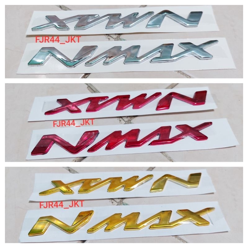 Jual logo emblem nmax N MAX 3D timbul motor gold emas & chrome sepasang ...