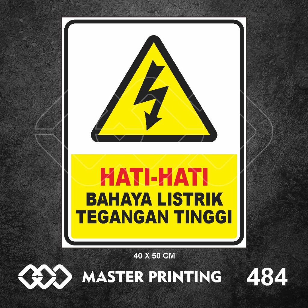 Jual 484 - Stiker Hati-hati, Bahaya Listrik Tegangan Tinggi, Sticker ...
