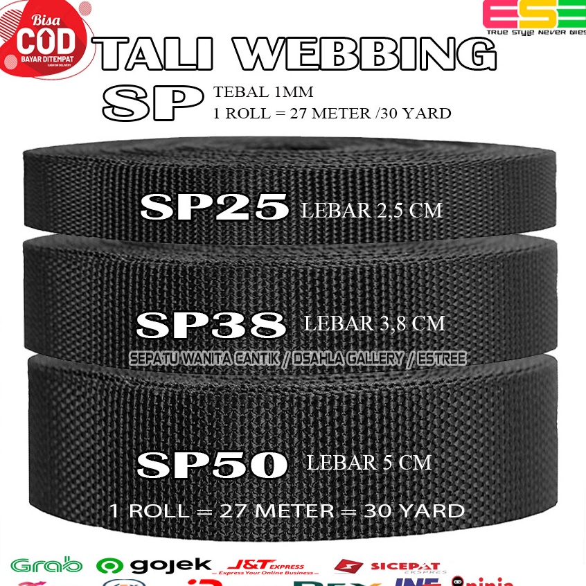Jual Big Sale Tali Webbing Sling Strap Lebar 5 cm 38 cm 25 cm Tebal 1mm ...