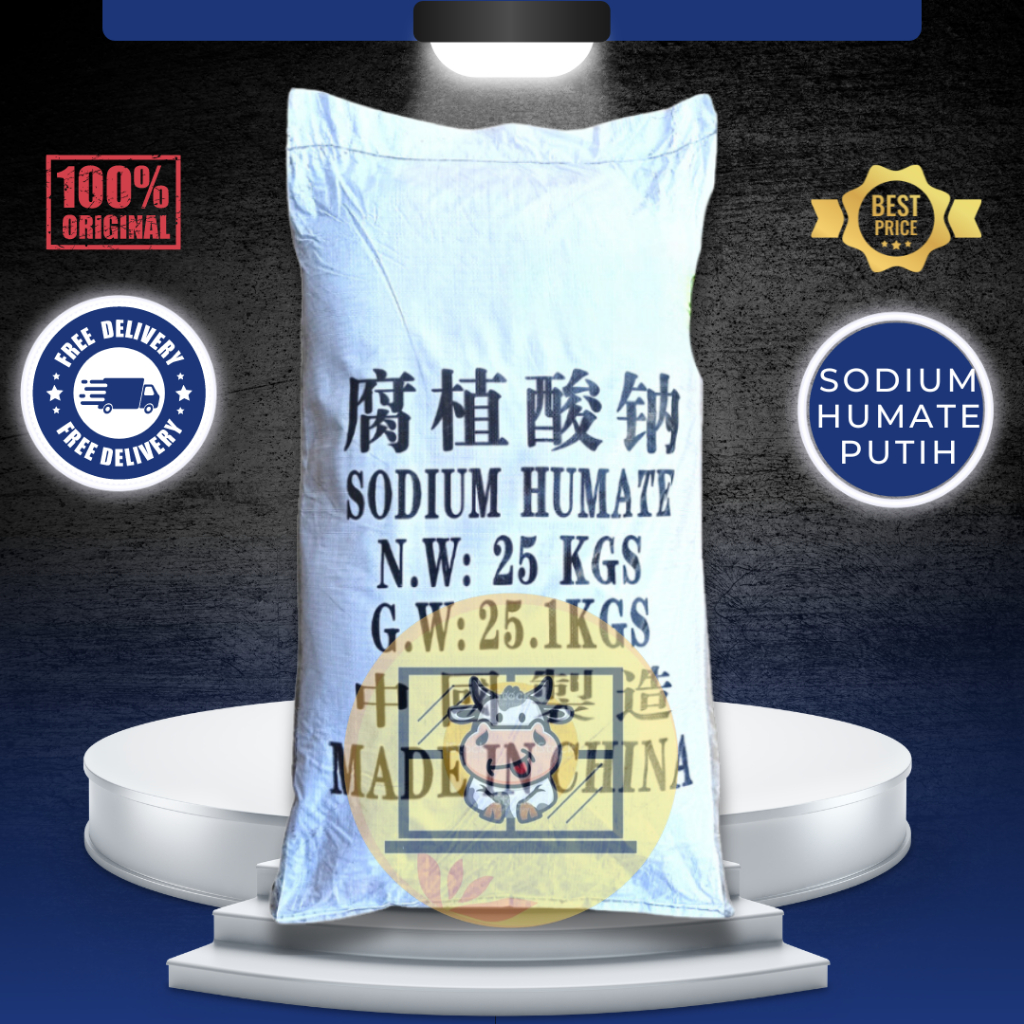Jual ASAM HUMAT 90% 1 SAK PUTIH 25KG - Humic Acid - Sodium Humat - Sodium Humate - Humid Acid ...