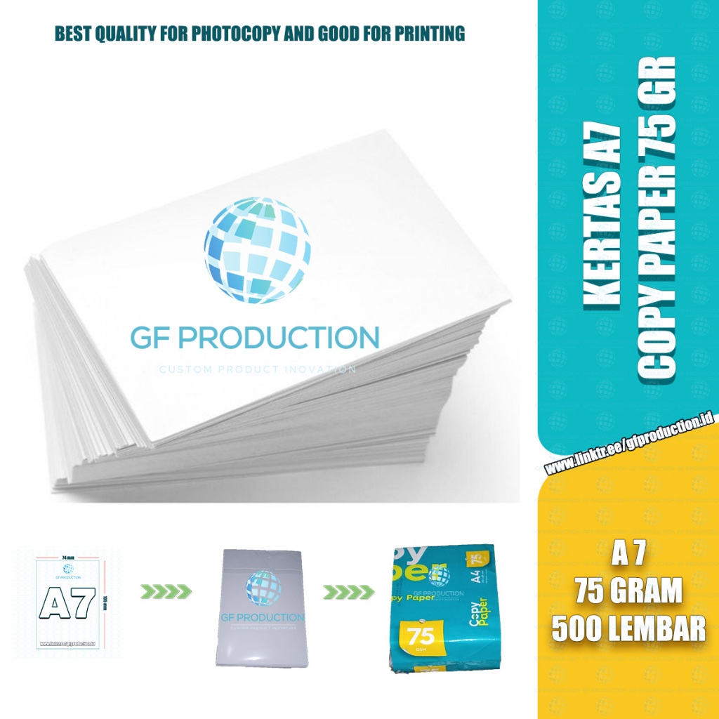 Jual Kertas HVS A7 75gr Copy Paper / 1 Rim / 500 Lembar | Shopee Indonesia