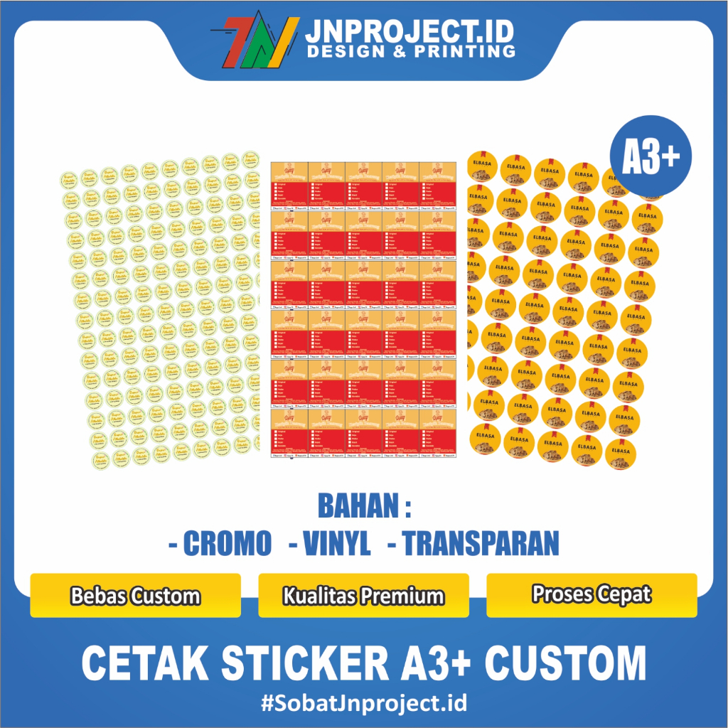Jual Cetak Stiker - Stiker Label - Cutting/Cetak Stiker Label/Kemasan ...