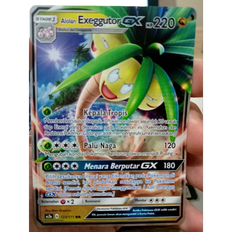 Jual KARTU POKEMON ALOLAN EXEGGUTOR GX RR INDONESIA HOLO | Shopee Indonesia