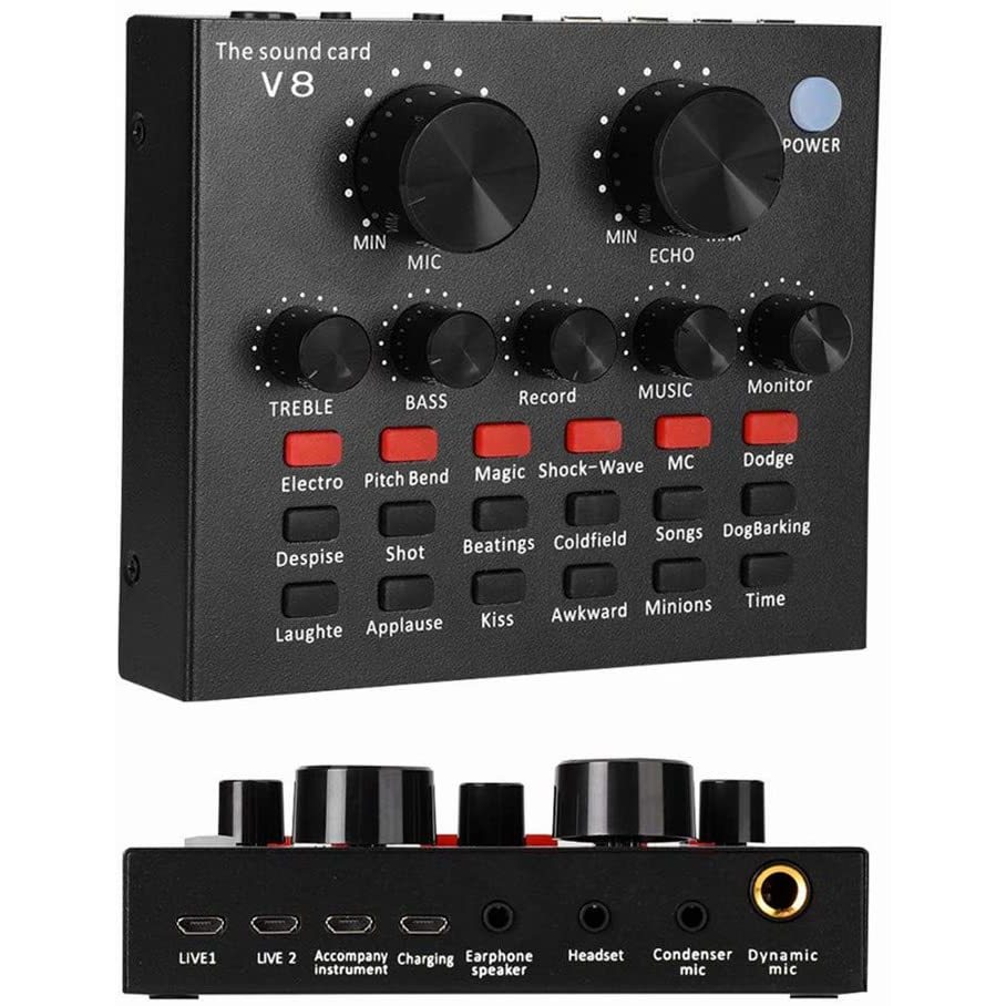 Jual MIXER AUDIO SOUND CARD V8 BLUETOOTH | Shopee Indonesia