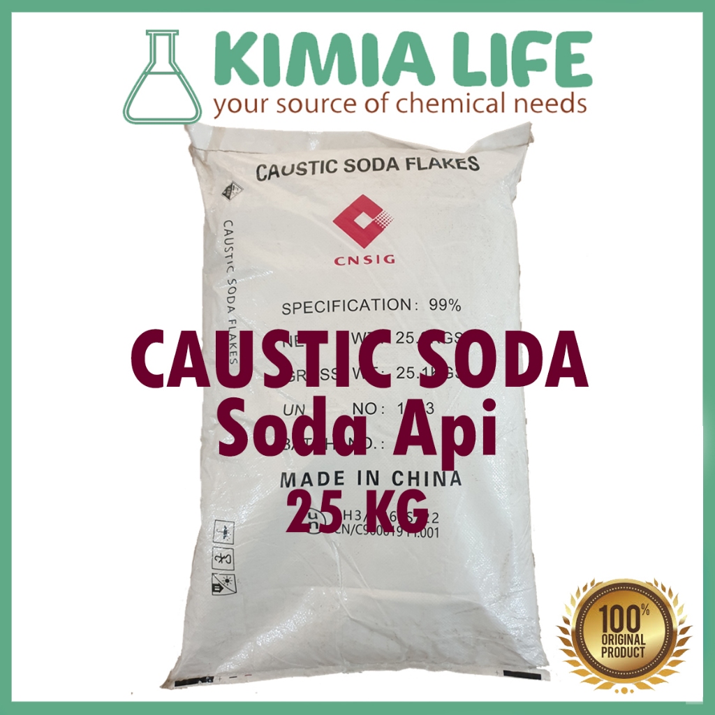 Jual Caustic Soda Flake / Soda Api / NaOH 99% 25 KG | Shopee Indonesia