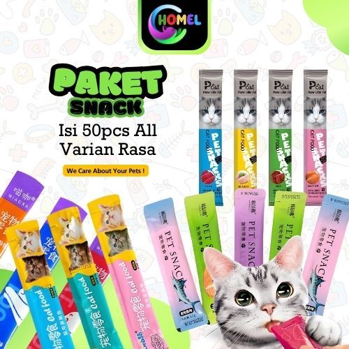 Jual PAKET 1KG SNACK KUCING MIX (65Pcs) CHOMEL | Shopee Indonesia