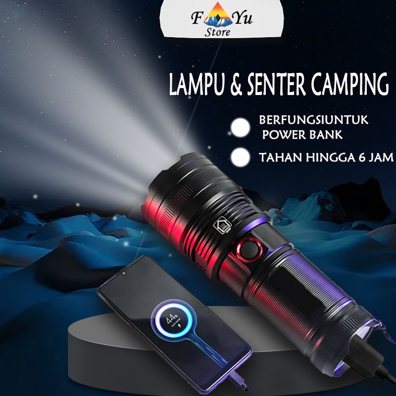Jual Senter super terang Senter Zoom In Out B70 2000 Lumens Flashlight ...