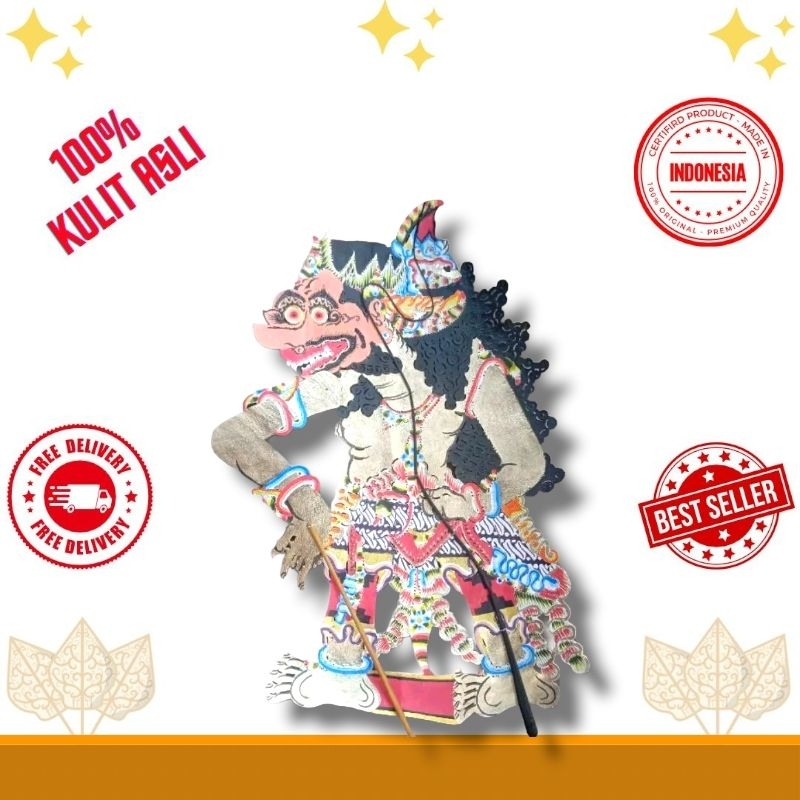 Jual Wayang Alusan Kulit Sapi ASLI Buto Patih Ukuran Jumbo 70cm Standar ...