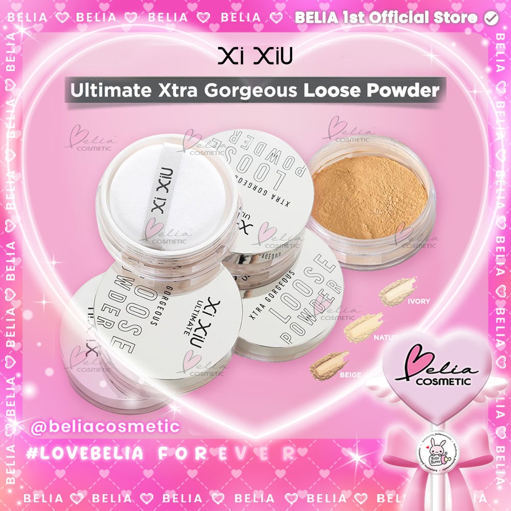 Jual BELIA Xi XiU Ultimate Xtra Gorgeous Loose Powder 8g | Bedak Tabur ...