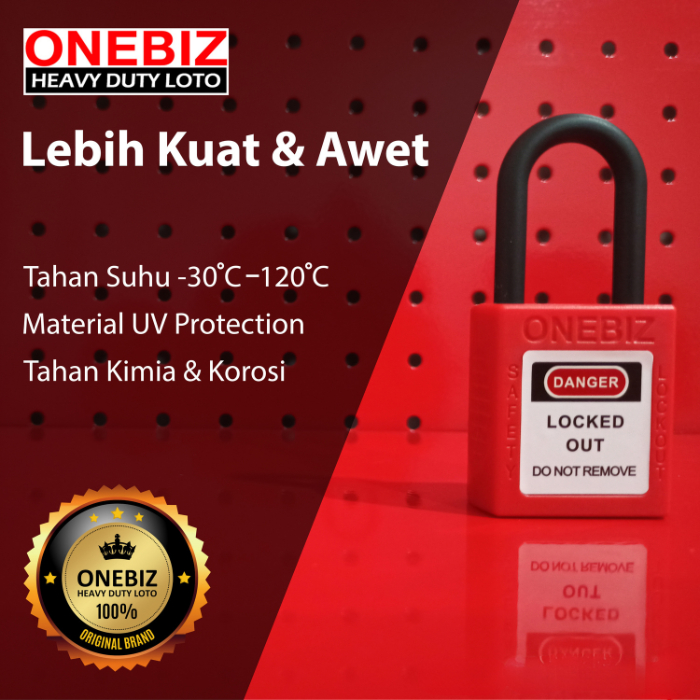 Jual LOTOTO (Lockout Tagout Tryout) Padlock Red Gembok Merah Safety ...