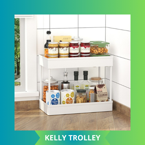 Jual RAK SUSUN 2 LAYER / KELLY TROLLEY 2 LAYER / TROLI 2 LAYER / STAND ...