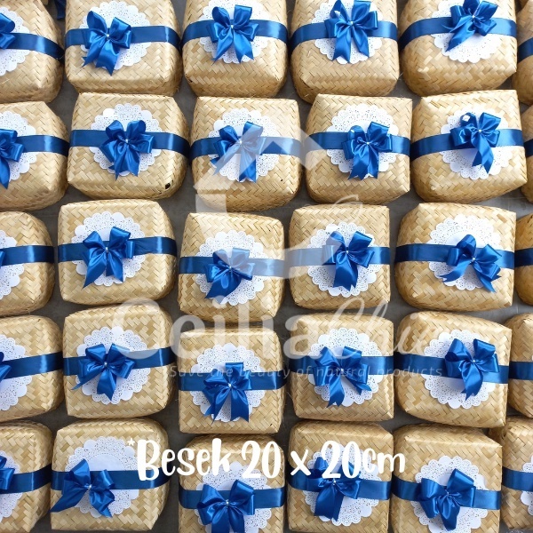 Jual Besek Bambu Mini 15x15cm Packaging Souvenir Mug Gelas Kotak Nasi ...