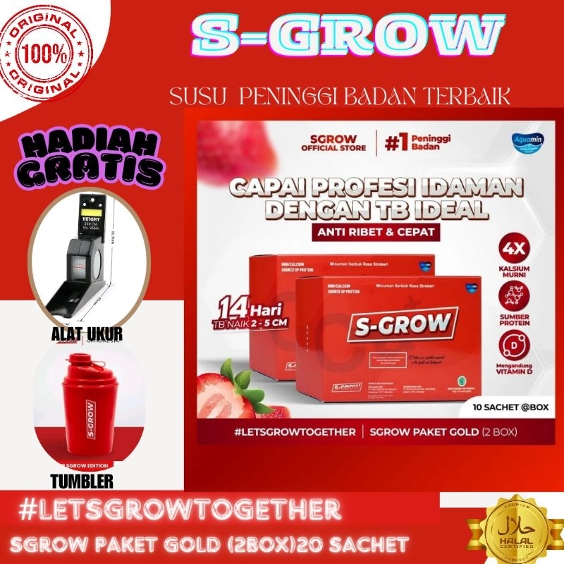 Jual S-GROW susu peninggi badan 2 box (20sachet) | Shopee Indonesia