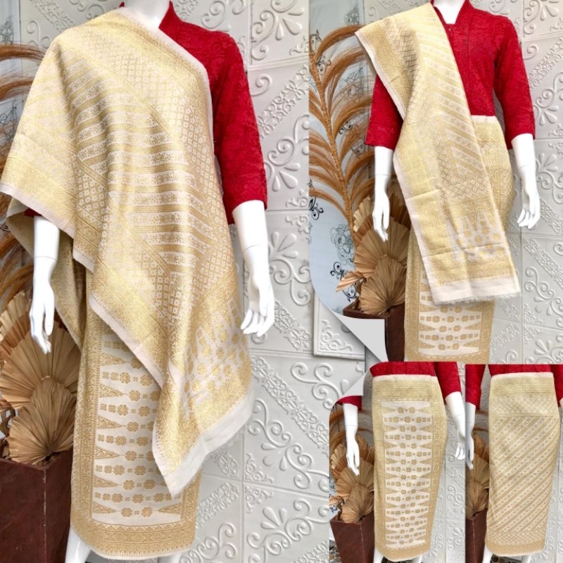 Jual SONGKET LEPUS KEREN PUTIH GOLD TERBARU | Shopee Indonesia