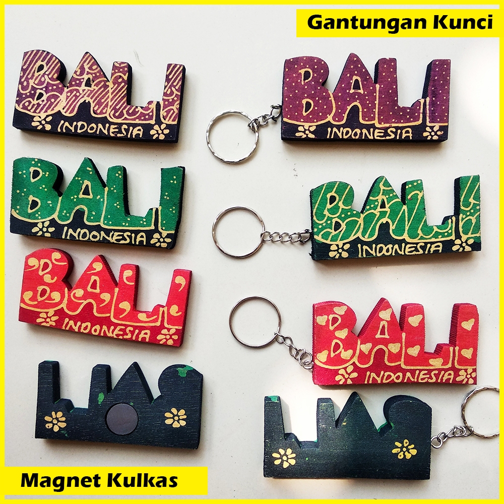 Jual Souvenir Magnet Kulkas Gantungan Kunci BALI / Key Chain Oleh-oleh ...