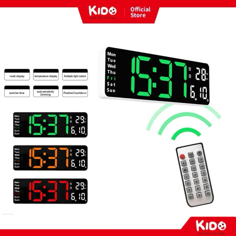 Jual Jam Digital LED Besar Kalender Alarm Clock Weker Timer Countdown ...