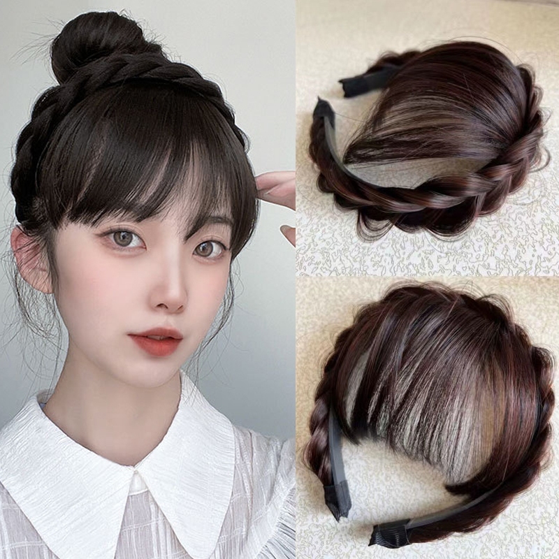 Jual Wig Bando Poni Lucu Wanita Wig Headband Poni Anti Slip dan Nyaman ...