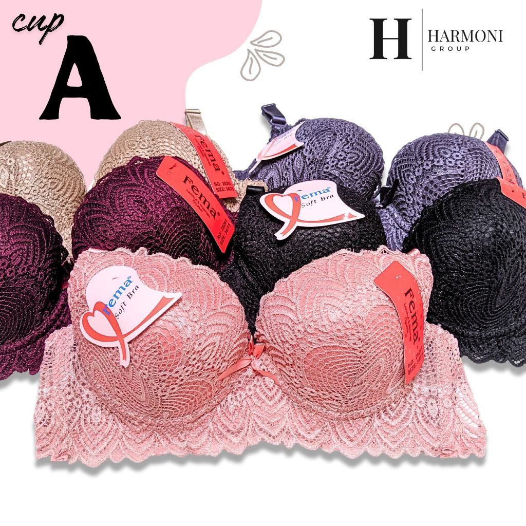 Jual Bra Wanita Fema 28261 Kait 3 Cup Kecil Busa 1CM | BH Wanita 8212 ...