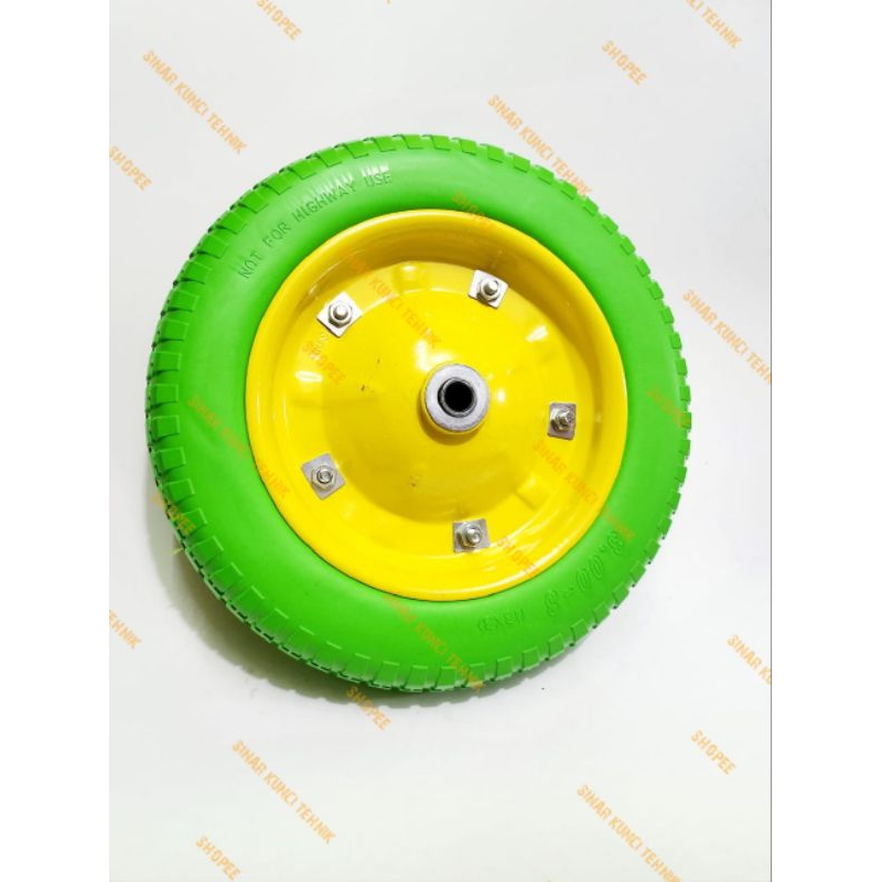 Jual Roda Ban Gerobak Warna FullSet / Roda Sorong PU Angkong Mati ...