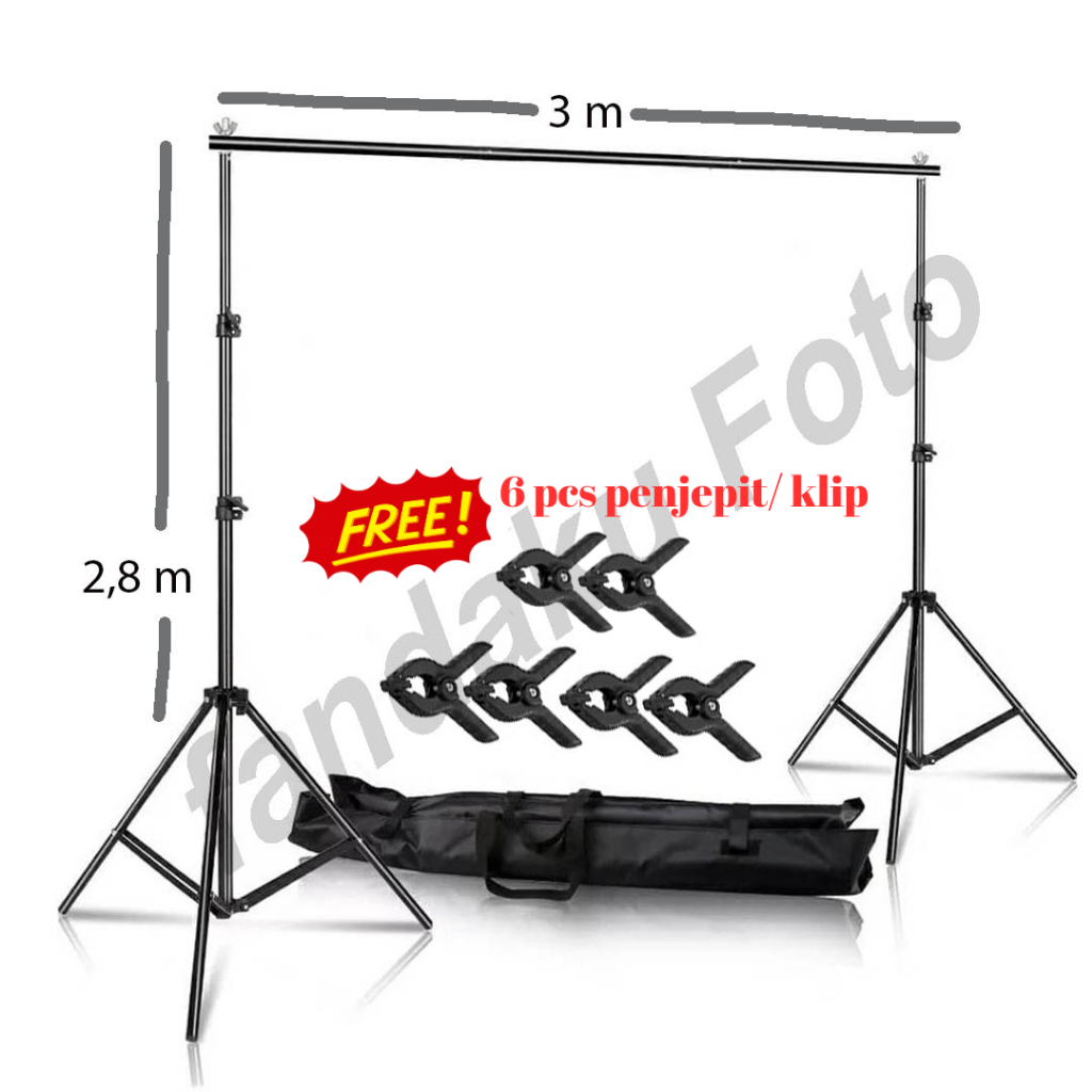 Jual Bracket Stand background untuk alas foto backdrop atau video lebar ...