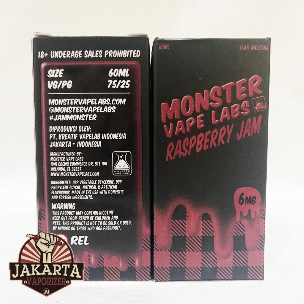 Jual MONSTER VAPE LABS RASPBERRY JAM 60ML 3MG 6MG BY JAM MONSTER ...